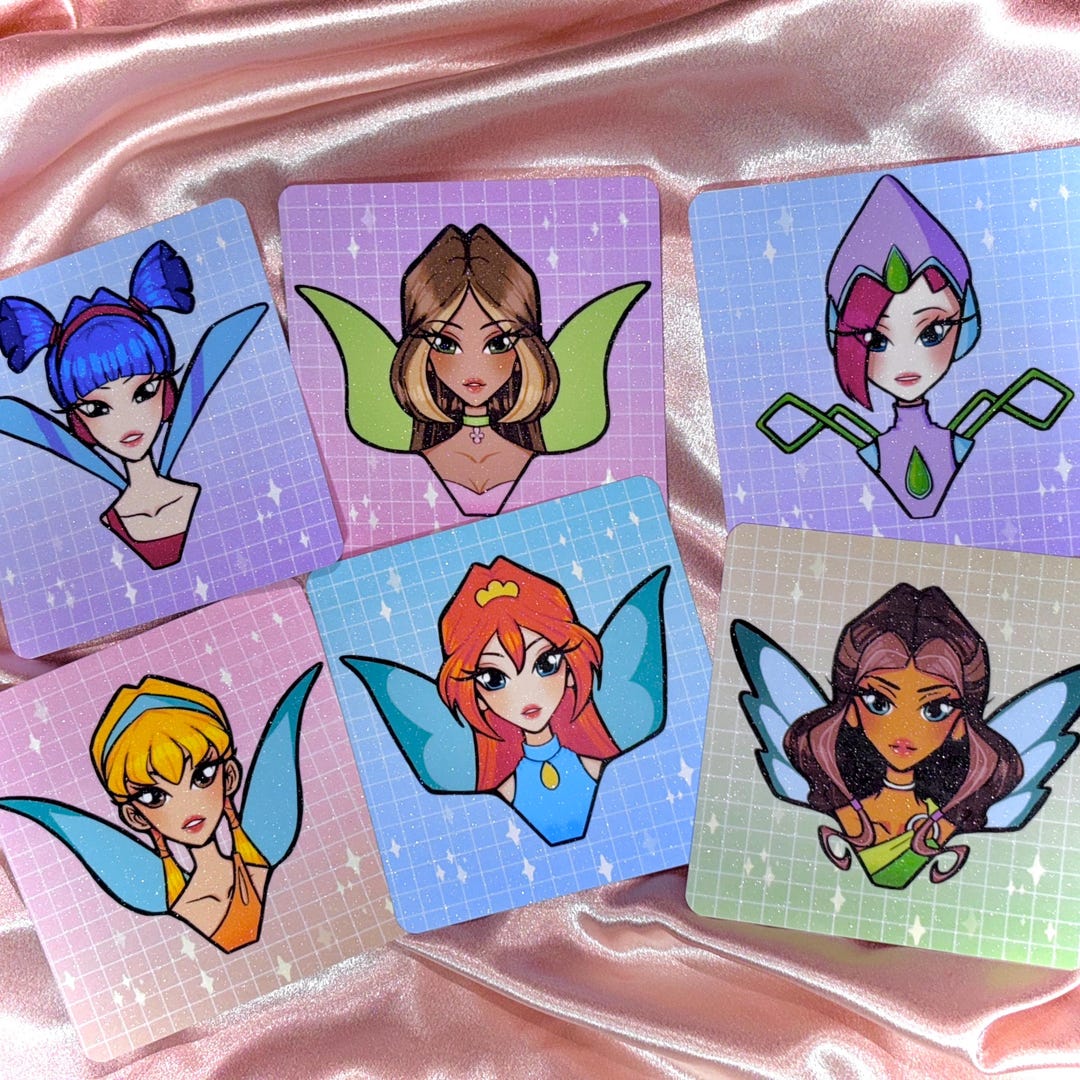 Winx Club Glitter Mini Prints | Chibi Fairy Fan Art Posters - Etsy