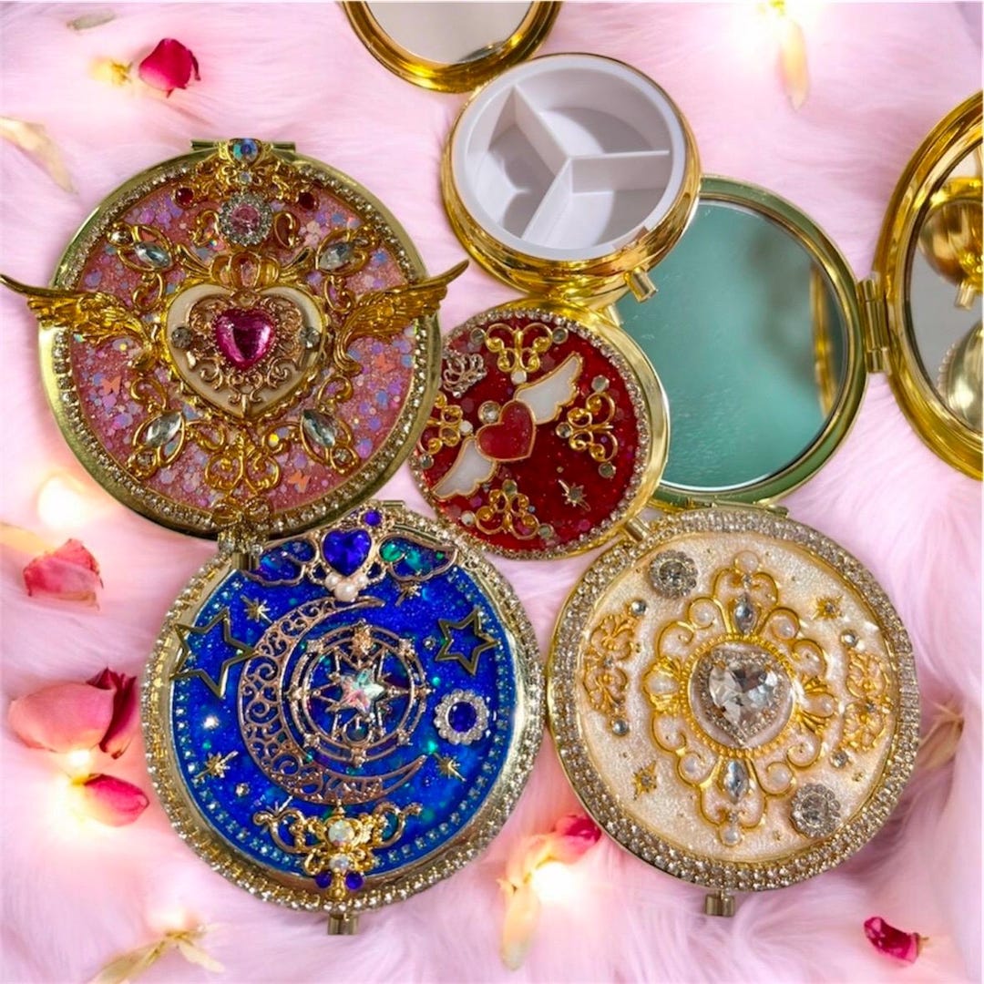 Custom Handmade Magical Girl Compact Mirrors & Pill Boxes Choose From ...
