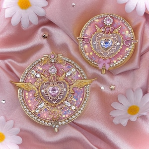Aurora’s Blush | Handmade Magical Girl Compact Mirror & Pill Box - Etsy