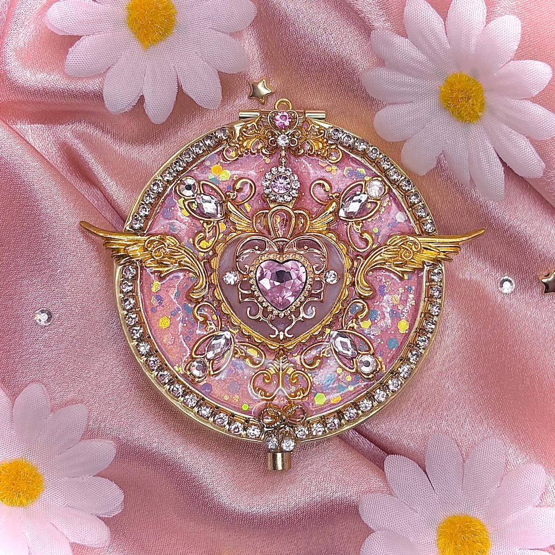 Aurora’s Blush | Handmade Magical Girl Compact Mirror & Pill Box - Etsy