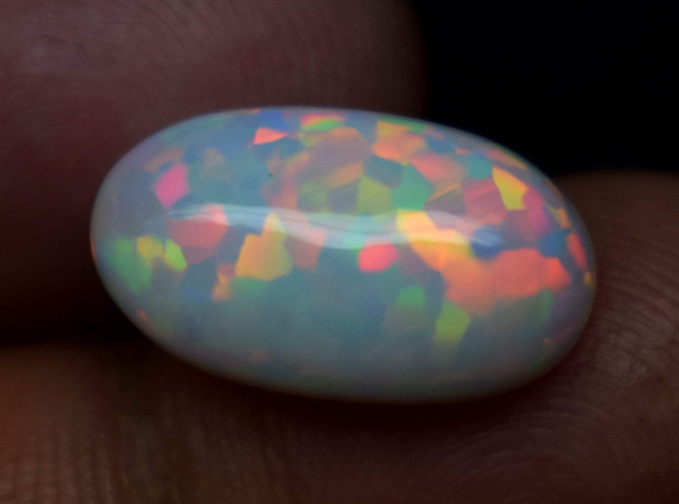 Size 11.4X8.2X4.4MM A+++ Quality Opal. Black Natural Ethiopian Opal ...