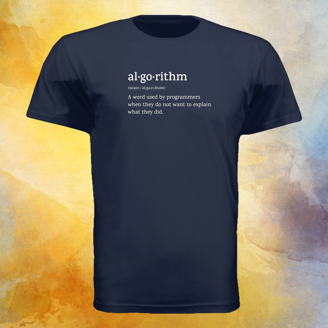 Algorithm Word Definition Tshirt for Developers, Developer Gift - Etsy