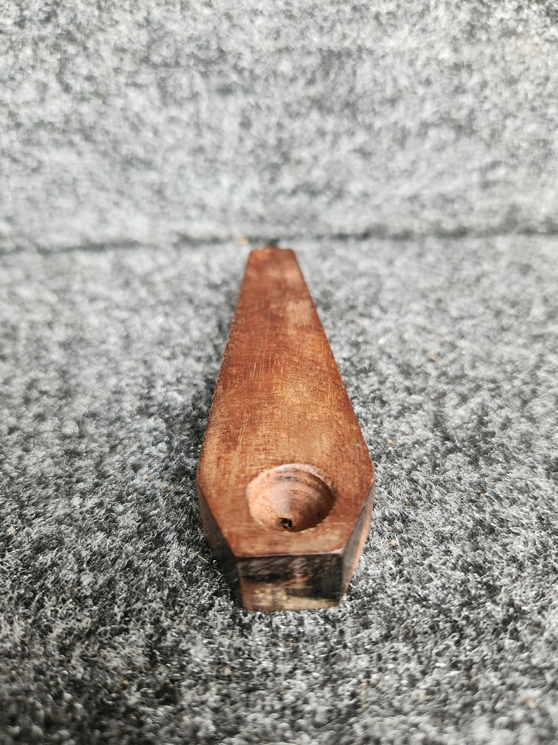 Coffin Teak Smoking Pipe W/ Ebony Mouth Piece - Great Holiday Gifting ...