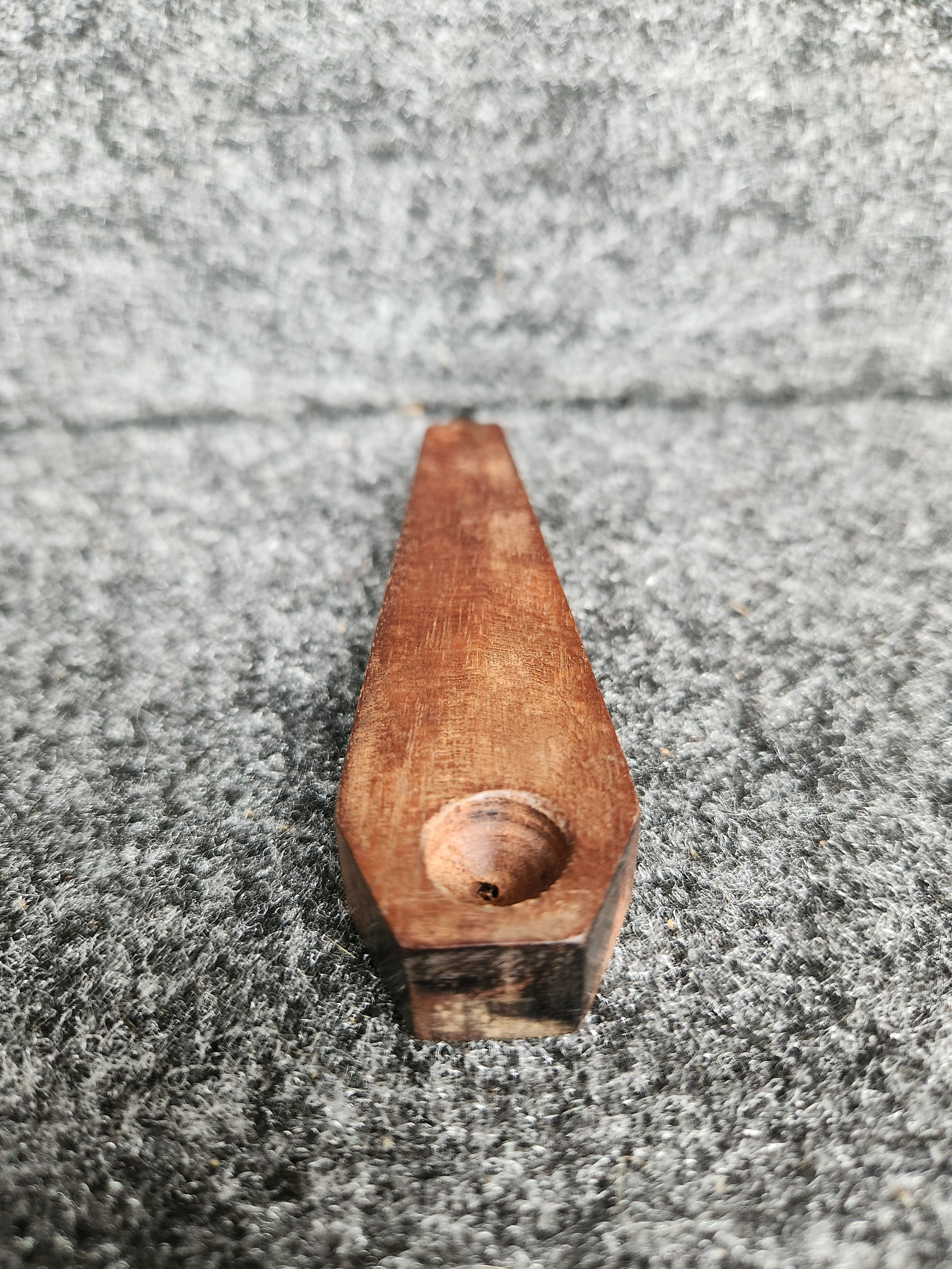 Coffin Teak Smoking Pipe W/ Ebony Mouth Piece - Great Holiday Gifting ...