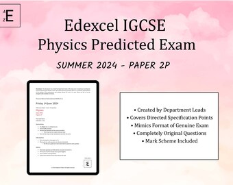 Summer 2024 IGCSE Chemistry Predicted Exam Edexcel Paper 1C - Etsy
