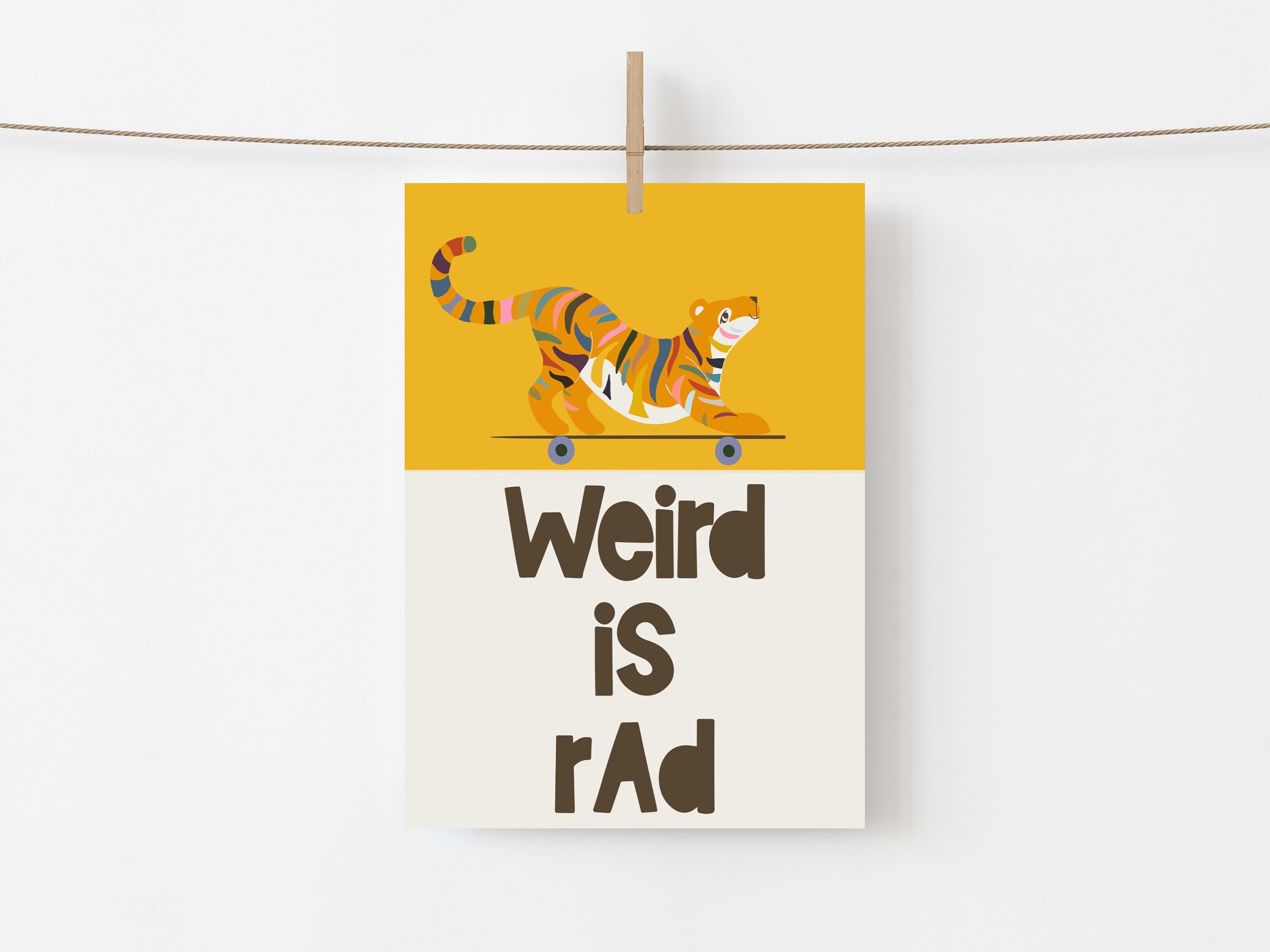 Weird is Rad, Childrens Wall Art, Kids Room Decor, Classroom Decor ...
