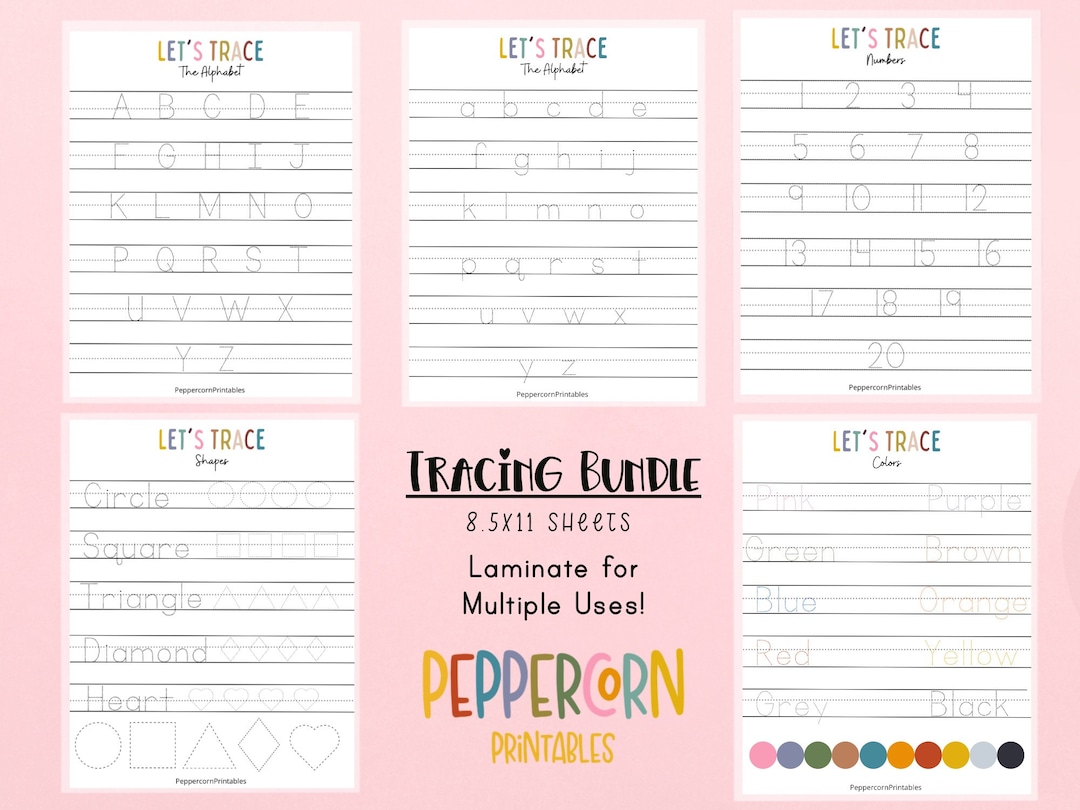 Writing Practice Tracing Bundle Tracing Alphabet Handwriting - Etsy