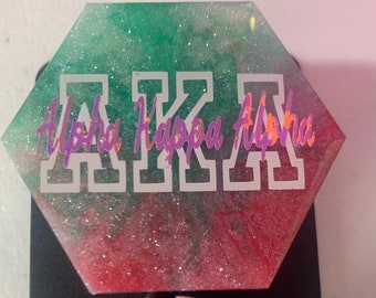 Sorority Shield Alpha Kappa Alpha AKA Badge Reel/id Holder - Etsy
