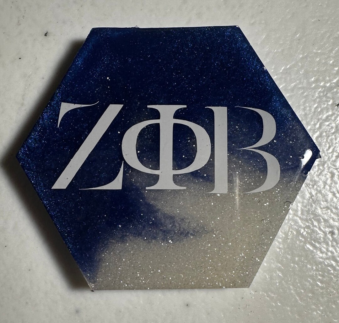 Badge Reel, Blue and White, Zeta - Etsy