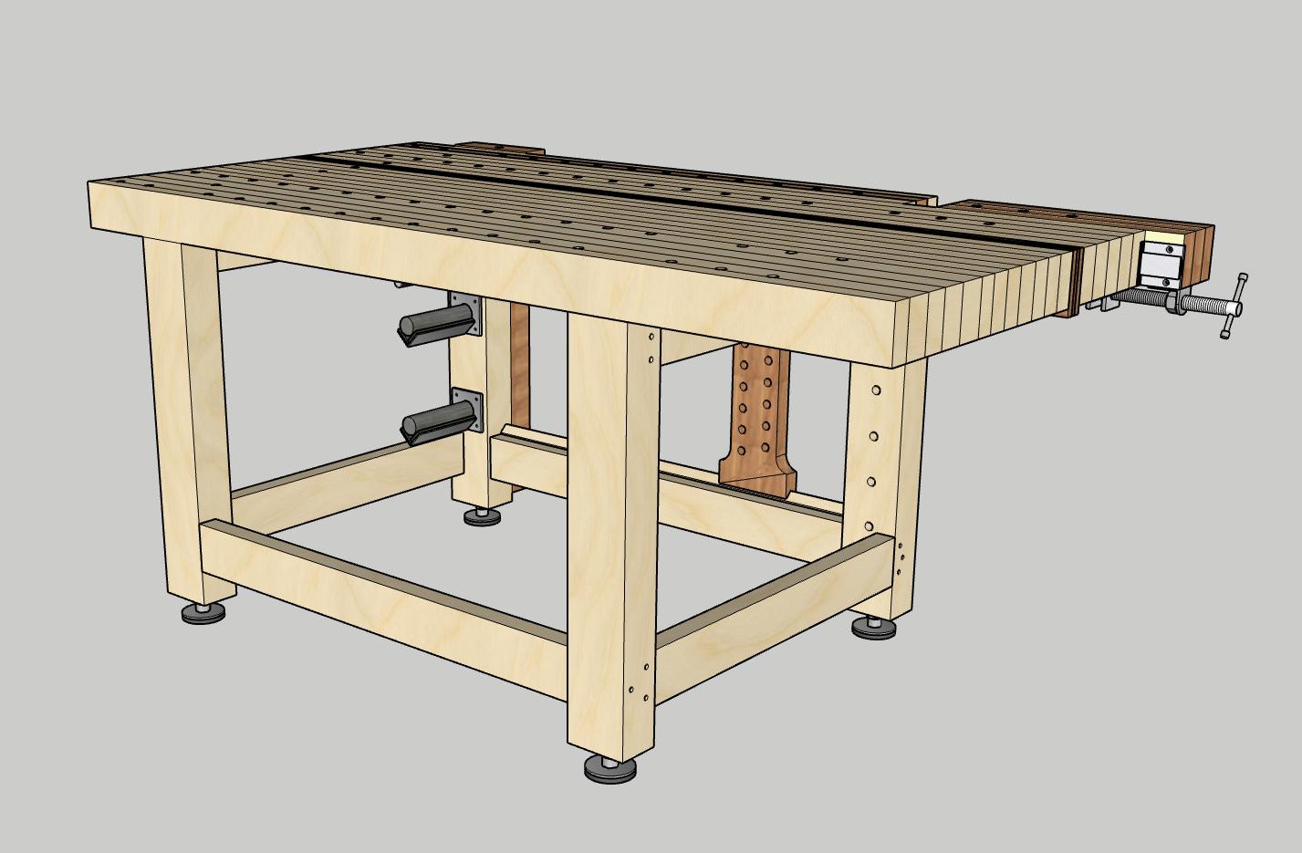 DIY Combination Wooden Workbench Robust Digital PDF Plans, Simple ...