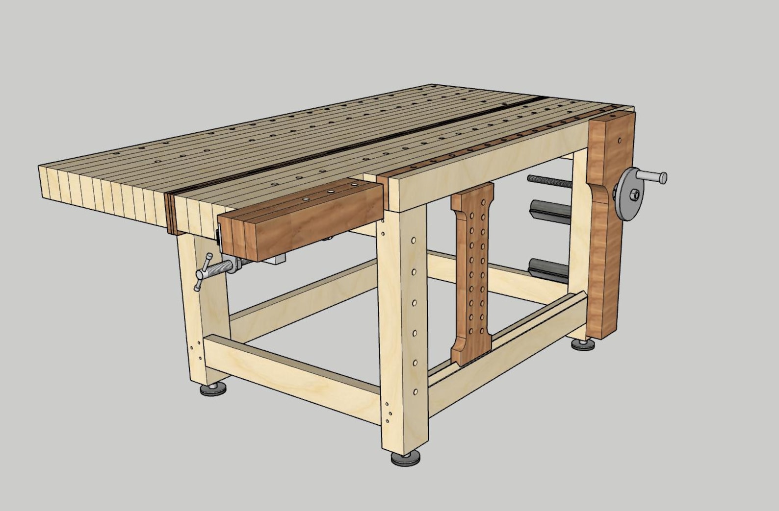 DIY Combination Wooden Workbench Robust Digital PDF Plans, Simple ...