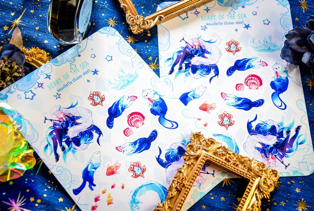Heart of the Sea - Neuvillette Sticker Sheet - Etsy