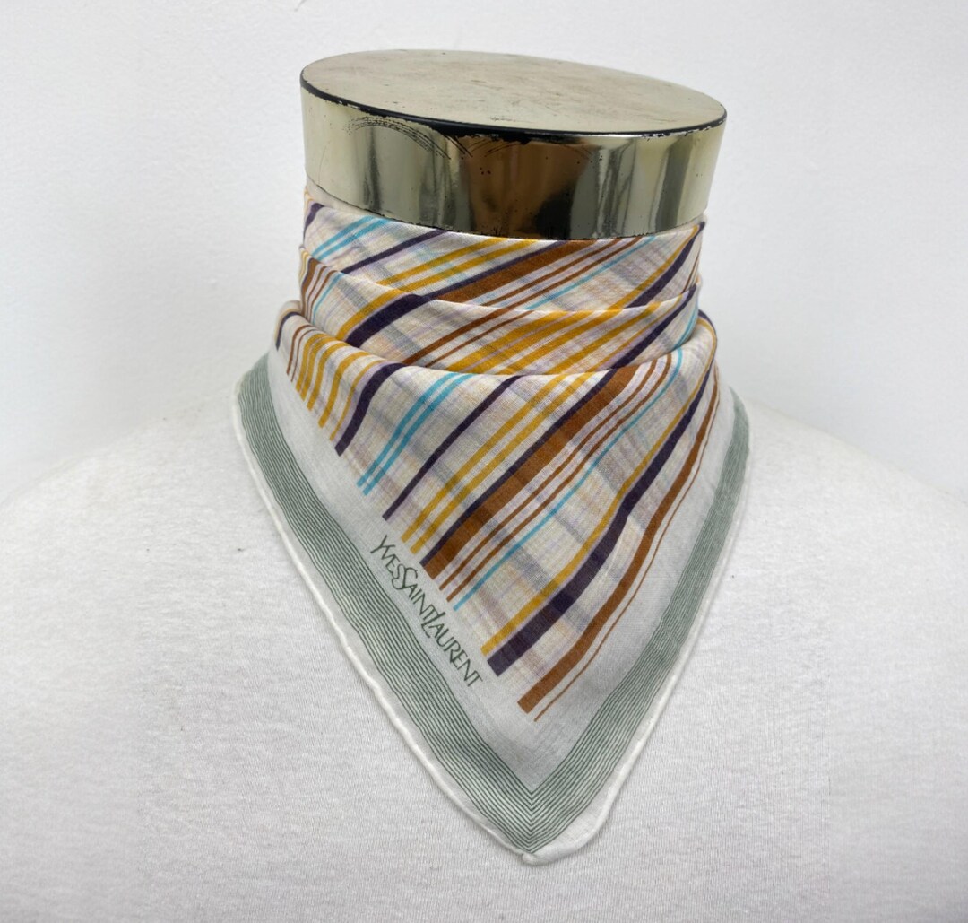Vintage Yves Saint Laurent Handkerchief YSL Bandana Gift for Mom ...