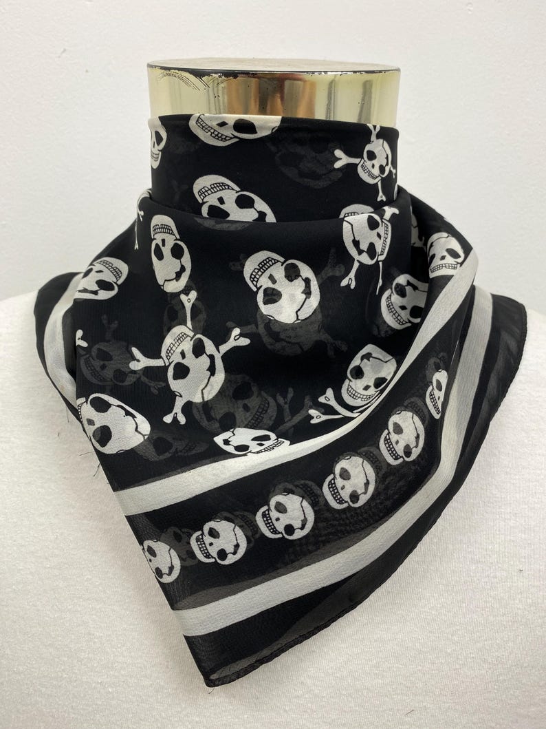 Vintage Japanese Brand Skulls Handkerchief Japan Made Bandana Luxury ...
