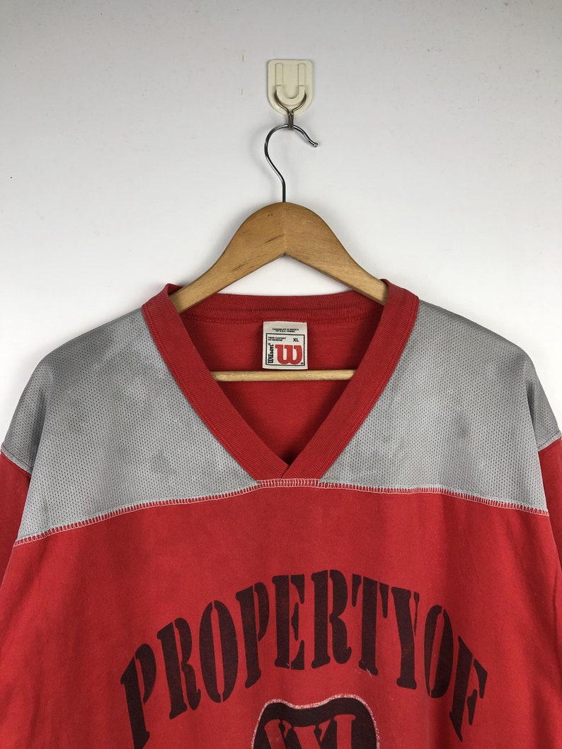 Vintage 90s Property of Wilson Athletic Dept. Spell Out Jersey Vintage ...