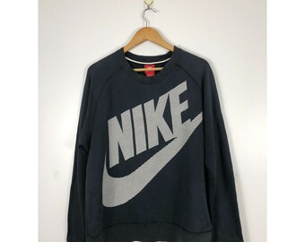 Vintage NIKE Block Letter Big Swoosh Crewneck Sweatshirt Size - Etsy