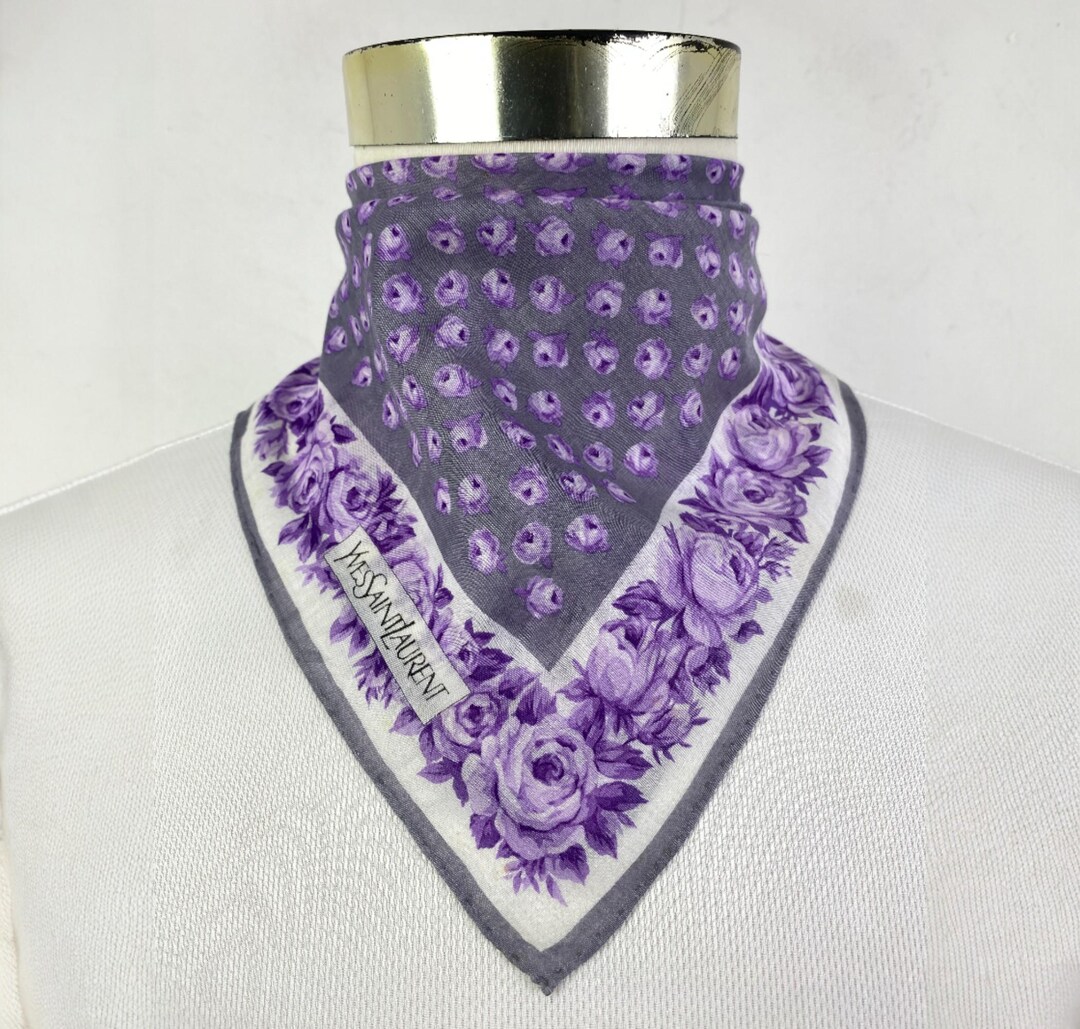 Vintage Yves Saint Laurent Handkerchief YSL Bandana Gift for Mom ...