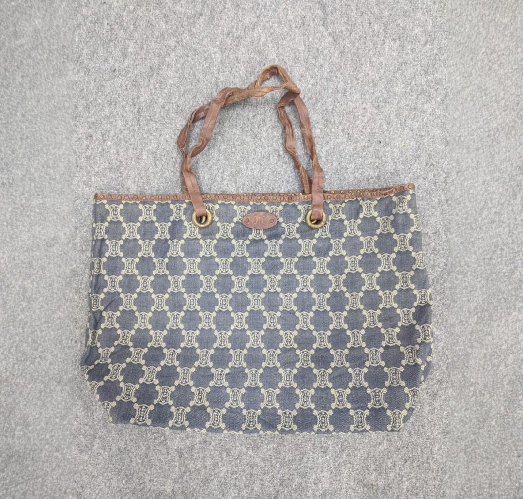 Vintage Celine Monogram Handbag, Celine Designer Bag, Celine Monogram ...