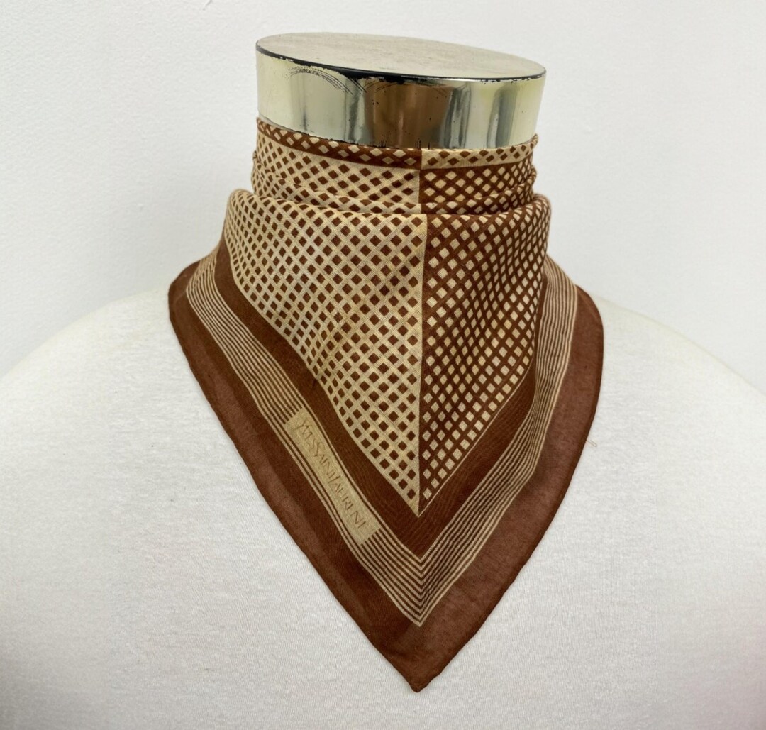 Vintage Yves Saint Laurent Handkerchief YSL Bandana Gift for Mom ...