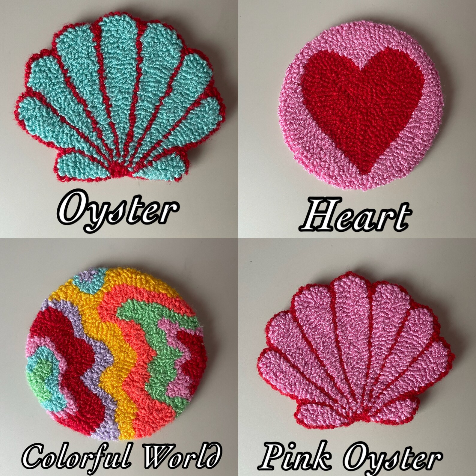 Set of Punch Needle Candle Holder Handmade Candle Holder - Etsy