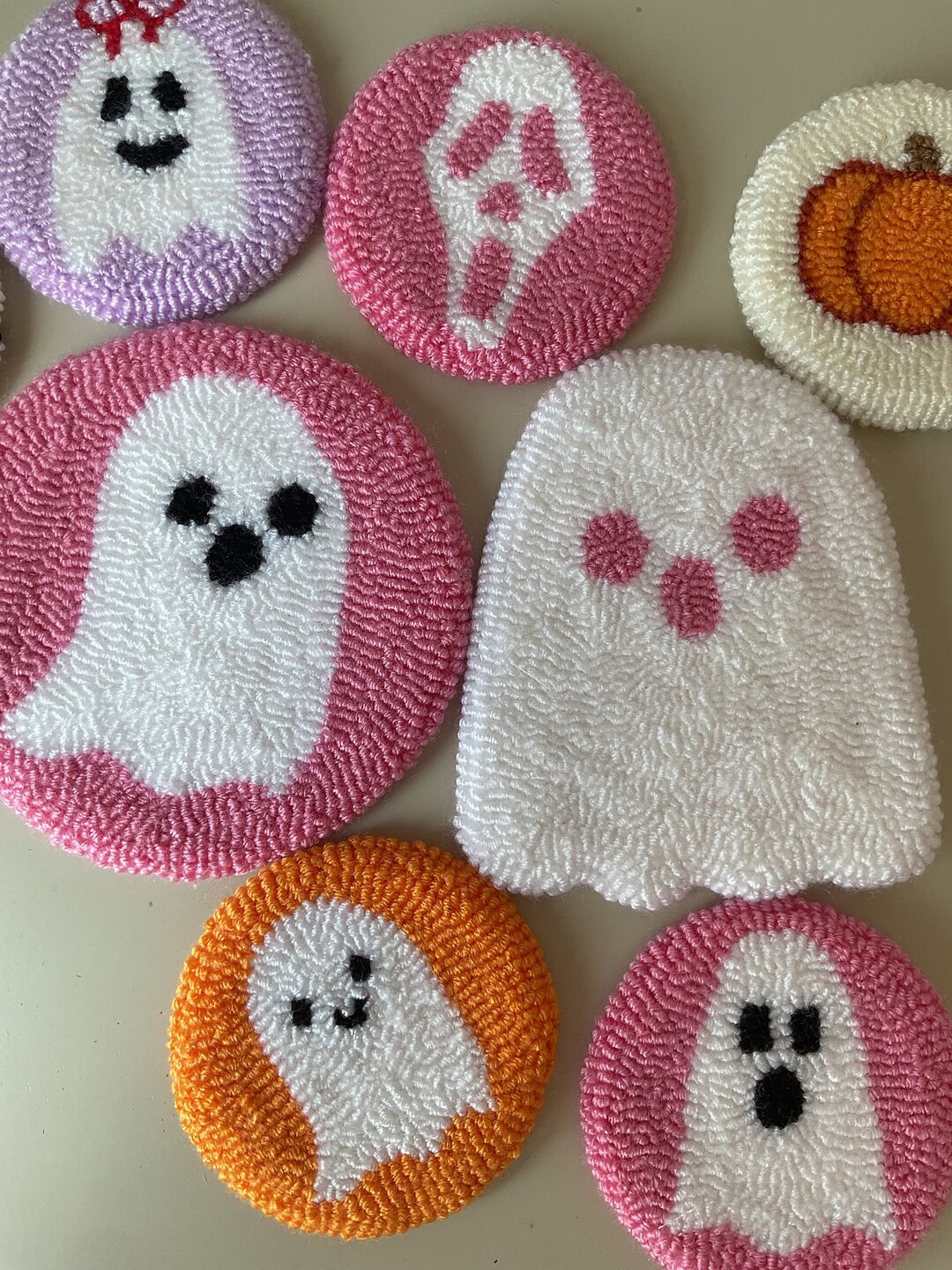 Halloween Drink Coaster, Ghost Mug Rug, Halloween Mug Rug, Spooky ...