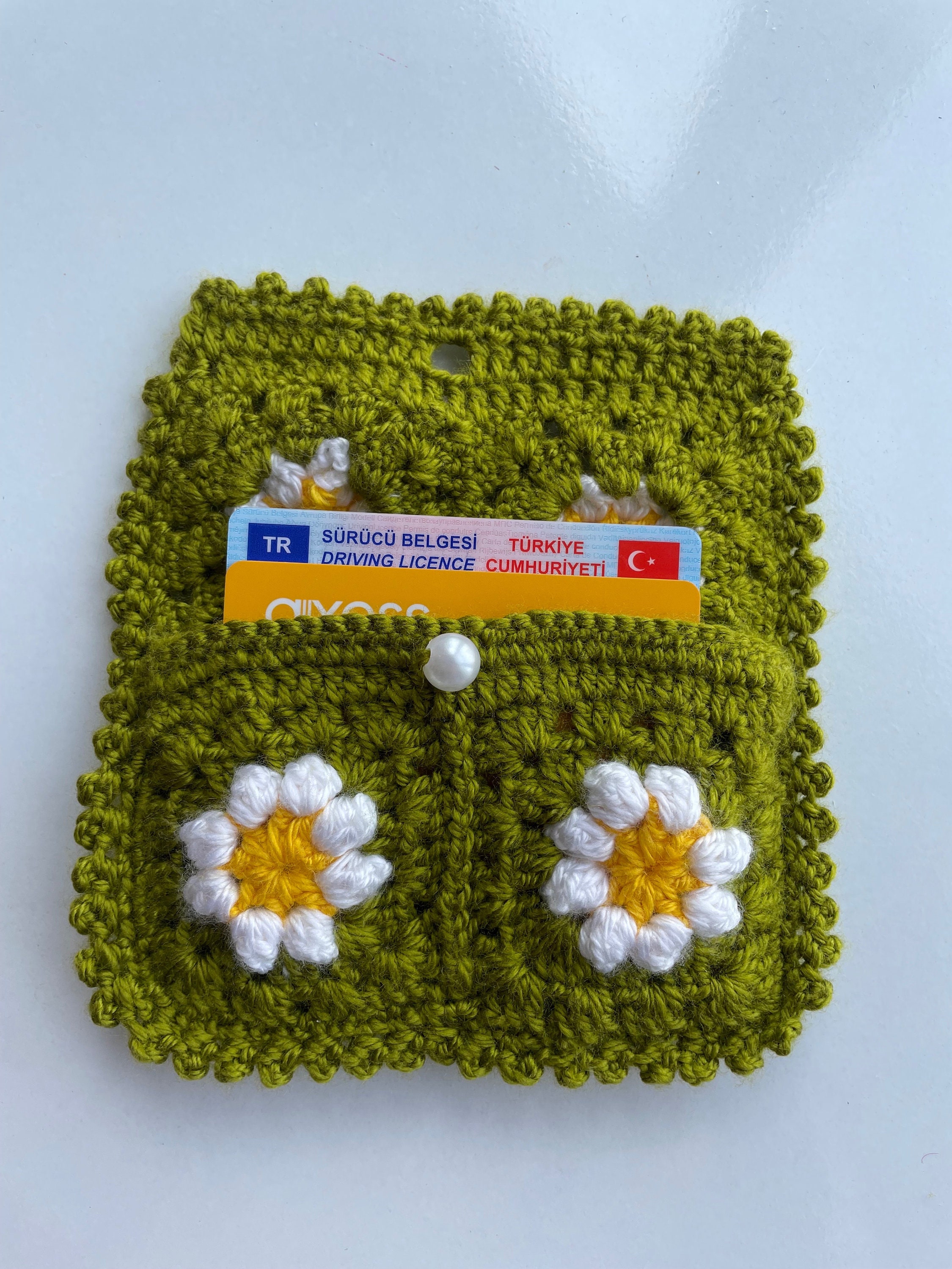 Crochet Card Holder Wallet for Card Perfect for Everyday - Etsy