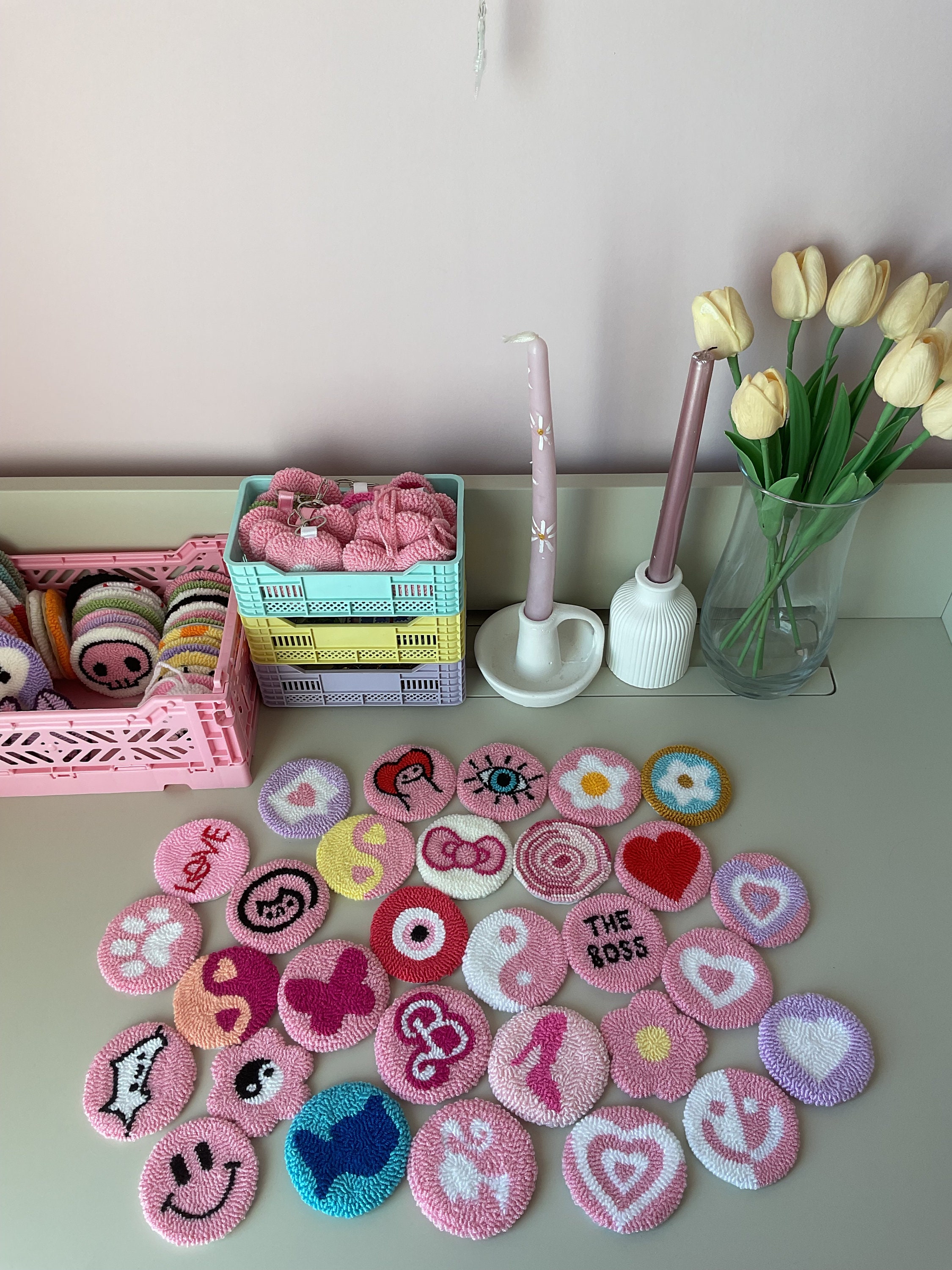 Set of 2 Barbie Coasters Pink Car Accessories Barbie the - Etsy