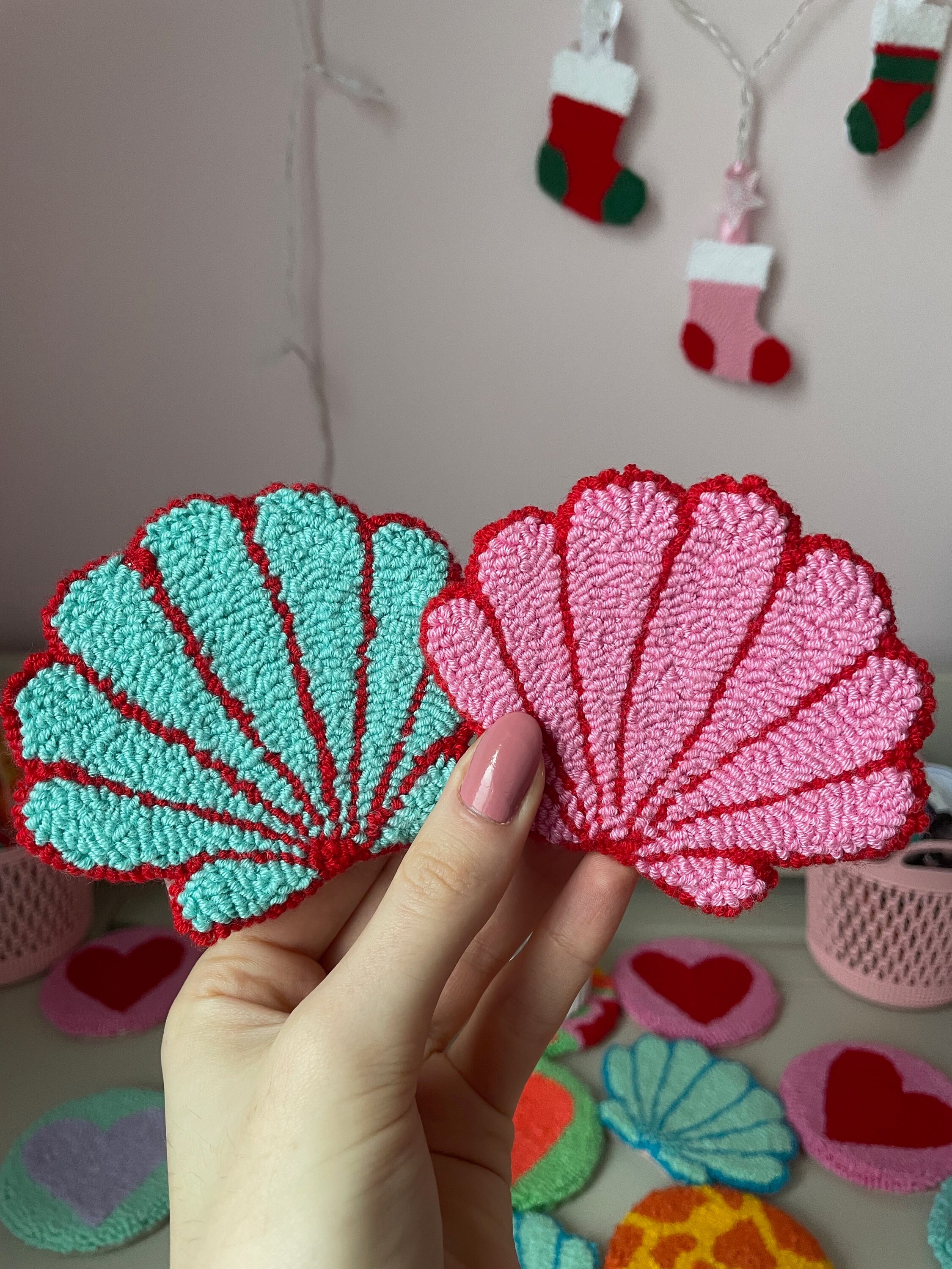 Set of Punch Needle Candle Holder Handmade Candle Holder - Etsy