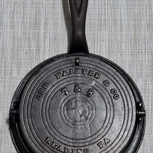 Vintage Orr Painter and Co Cast Iron Waffle Iron With Base Size 7 & 8 ...