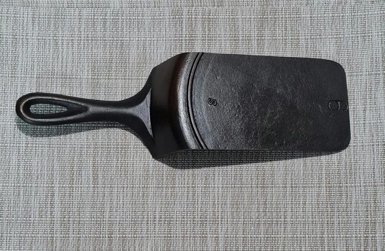 SPATULA! Vintage Lodge #6 Cast Iron Skillet Repurposed Spatula, S ...