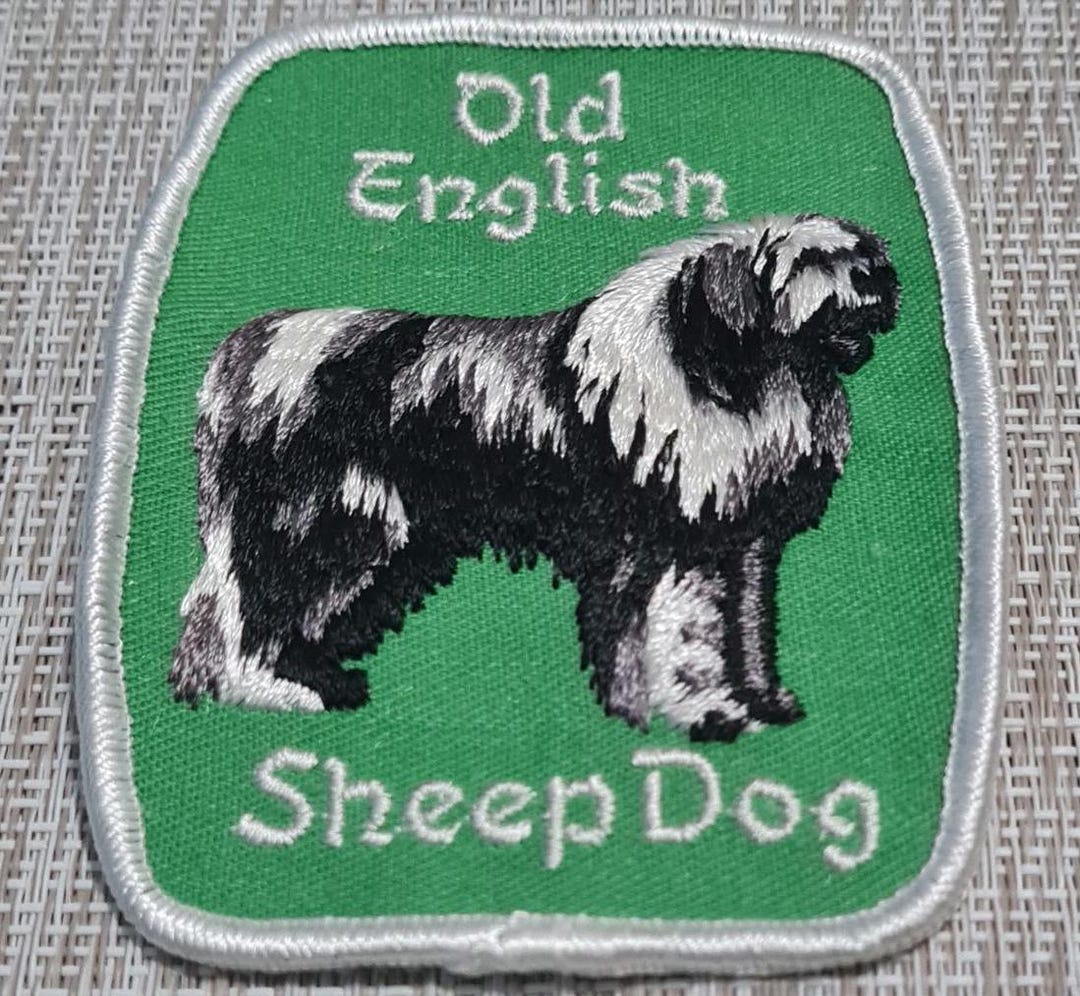 Vintage Old English Sheep Dog Patch - Etsy