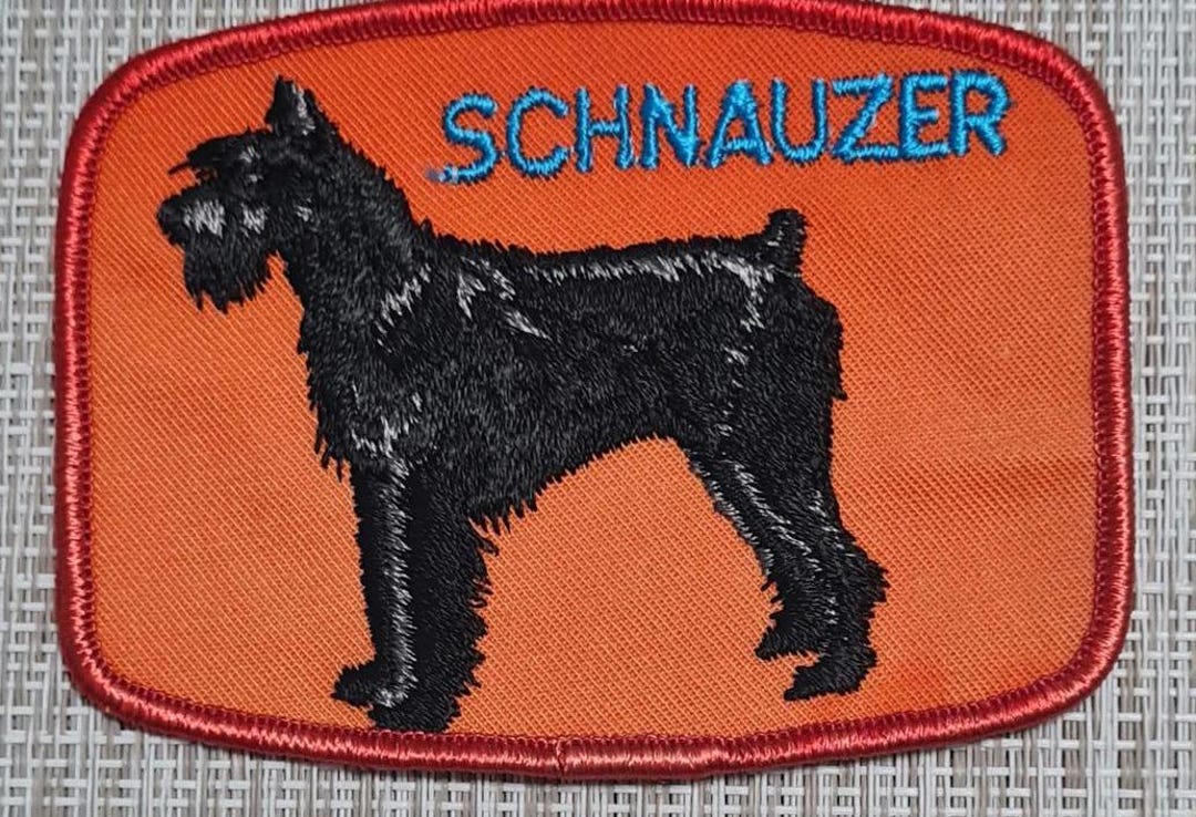 Vintage Schnauzer Dog Patch - Etsy