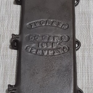 New York S MFG CO 3 Section Cast Iron Flip Griddle Patented Jan. 25 ...