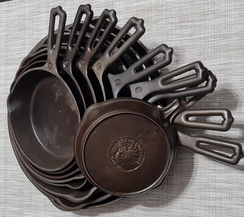 WOW! HTF Rare! Wapak Set of Indian Head Skillets 3-12. - Etsy