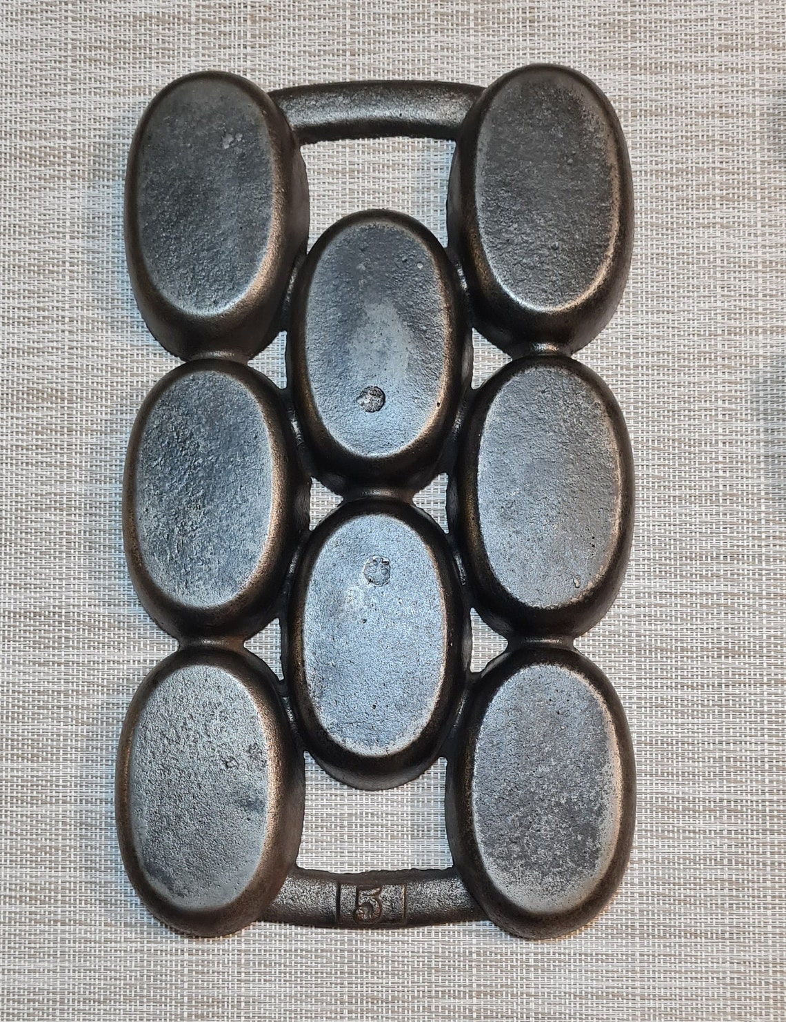 Antique Cast Iron Gem Pan #5 Unmarked 8 Cup Muffin Pan - Etsy