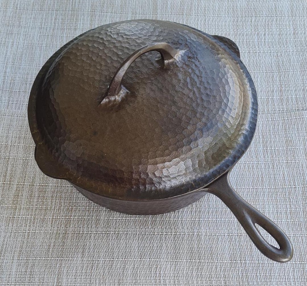 Chicago Hardware Foundry Hammered Cast Iron Skillet Chicken Fryer 89A W ...
