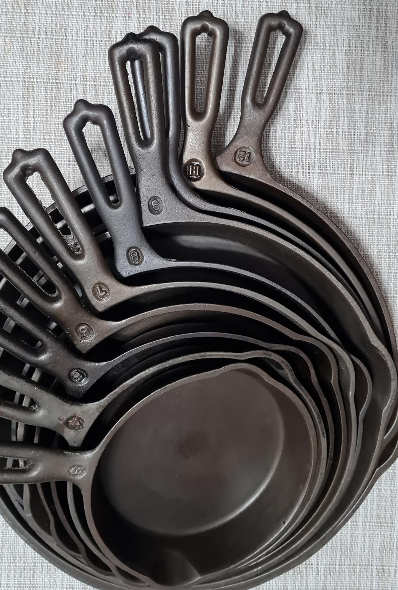 WOW HTF Rare Wapak Set of Indian Head Skillets 3-12. - Etsy