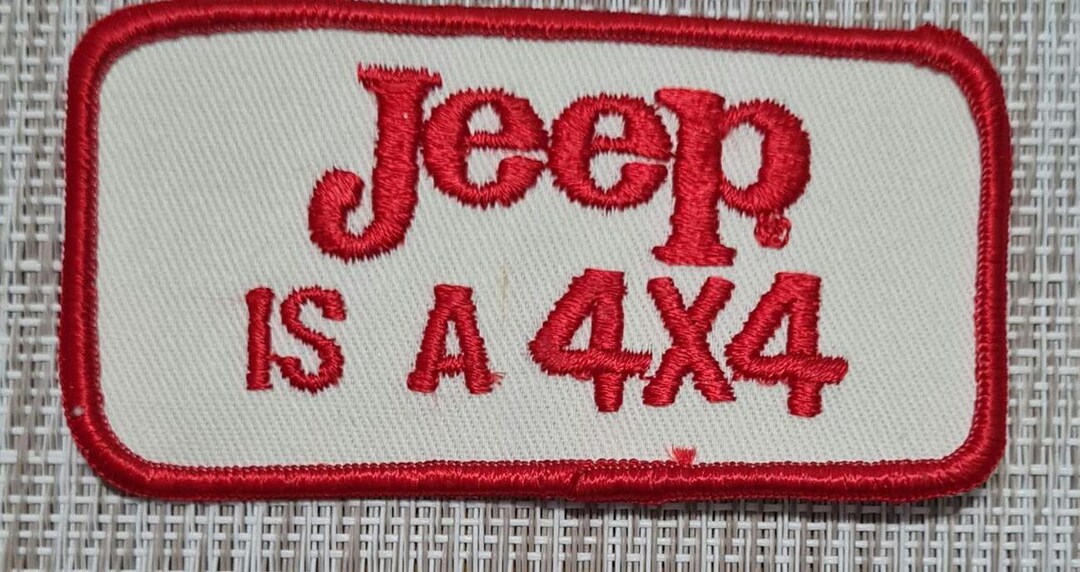Jeep is A 4x4 Vintage Jeep Patch 3-3/4