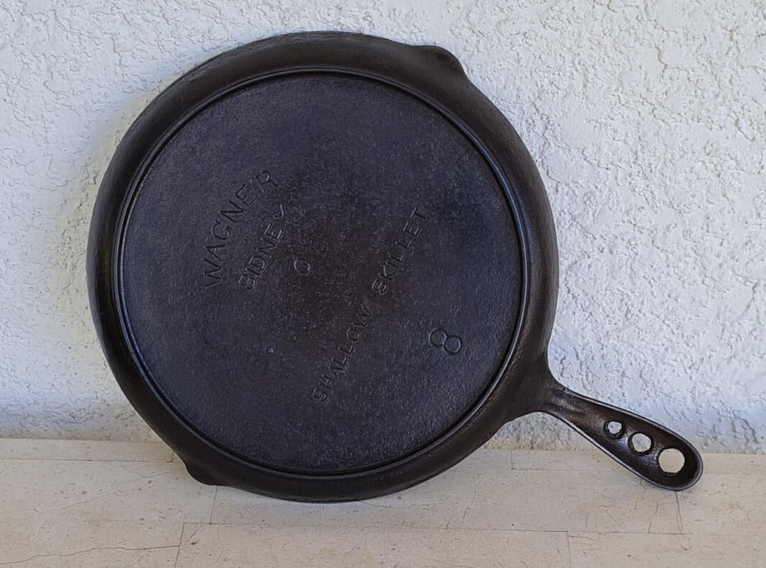 Wagner Sidney 8 3-hole Shallow Skillet Cast Iron - Etsy