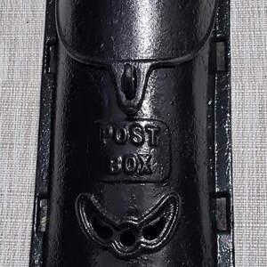 Antique Cast Iron Post Box Mailbox. 12" Tall Heavy Duty - Etsy