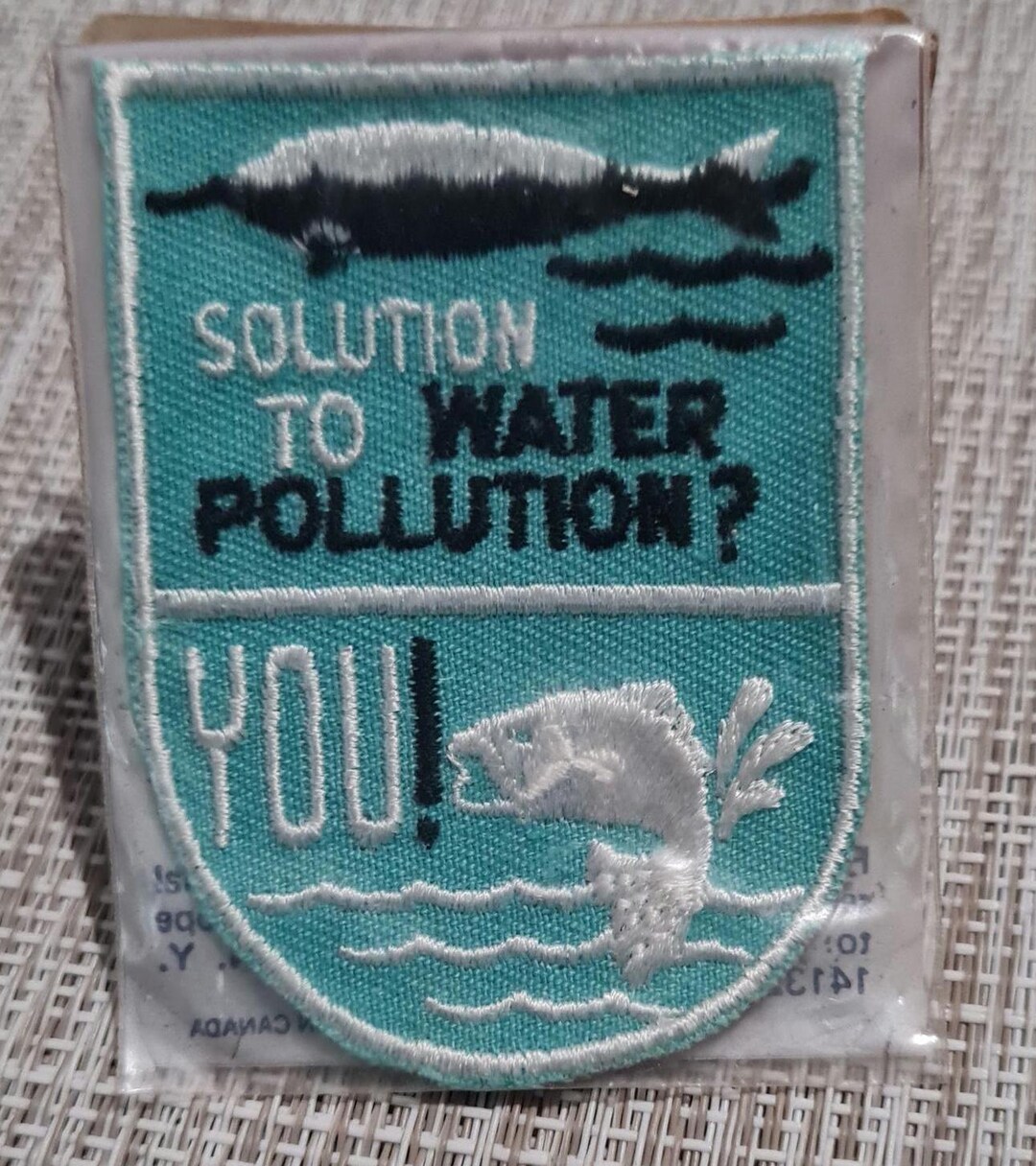 Vintage Solution to Water Pollution YOU! Embroidered Patch - Etsy