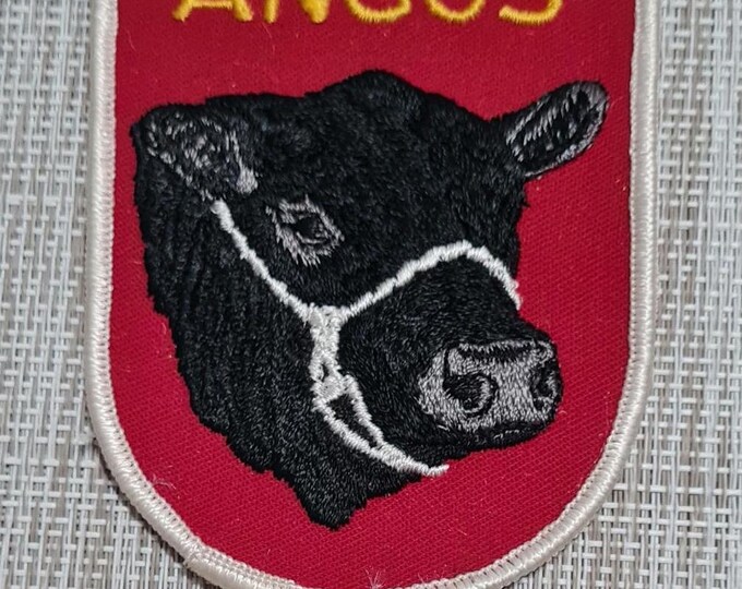 Augus Cow Patch Great Condition With Horns 3x4 Great Color Vintage NOS ...