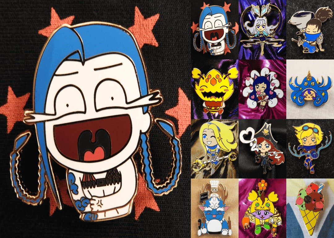 League of Legends : Jinx Prestige Pack (12 Gold Plated Enamel Pins) - Etsy