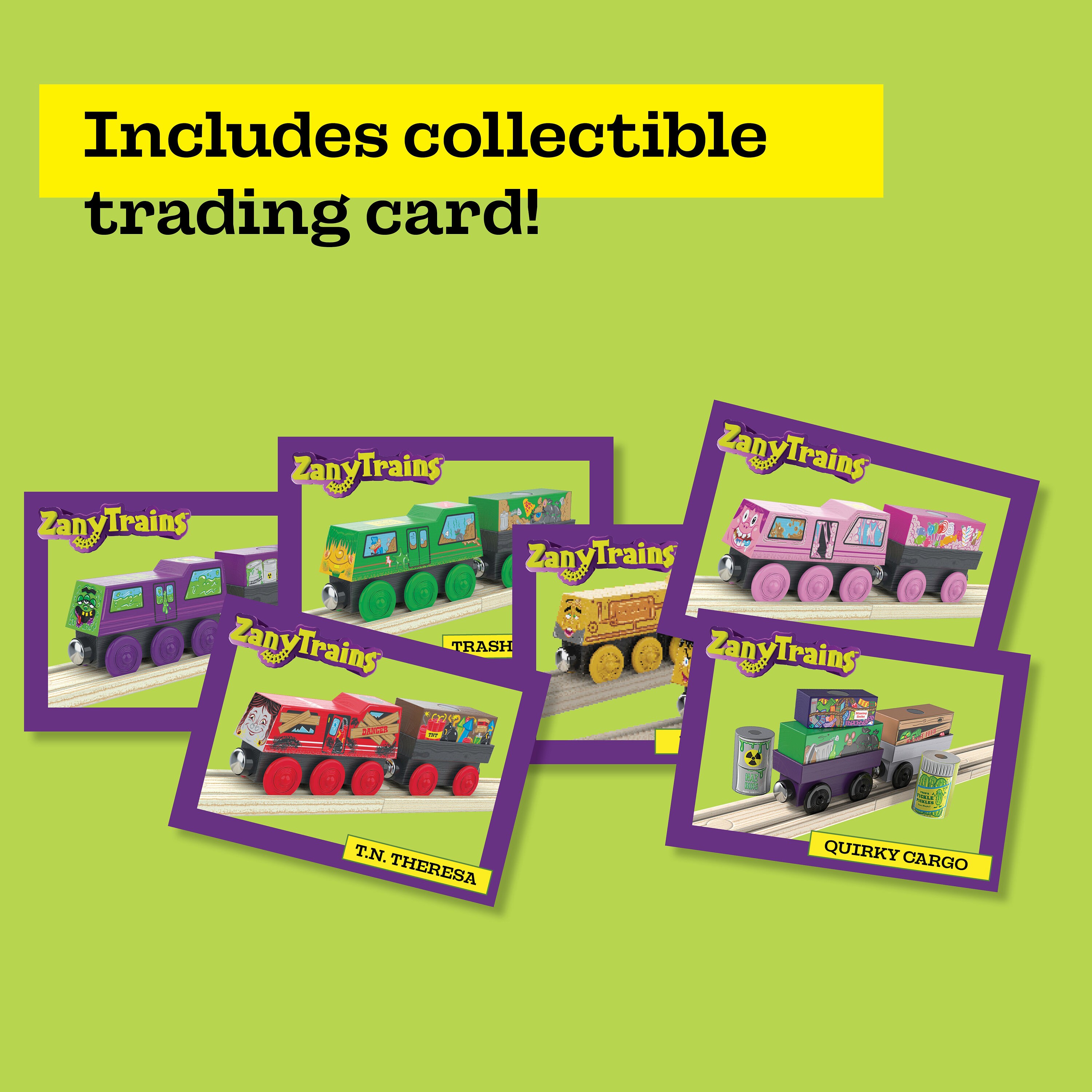 Zany Trains Trashy Terry Series 1 Wooden Train and Cargo Set Compatible ...