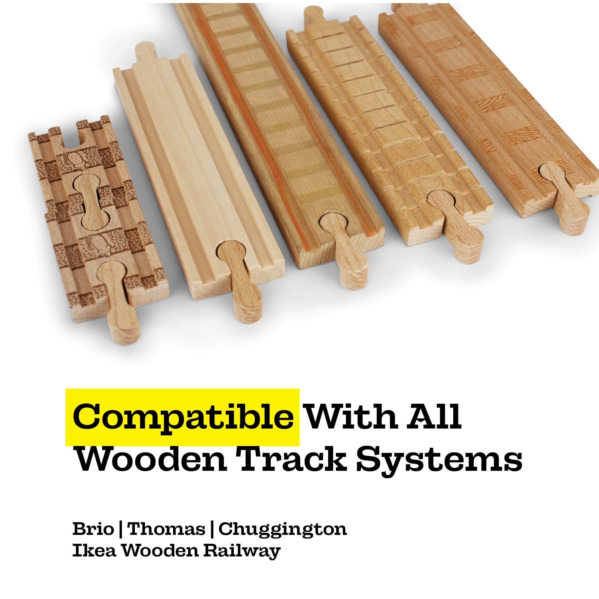 Zany Trains Wooden Train With Baseplate Brick Built Train Compatible ...