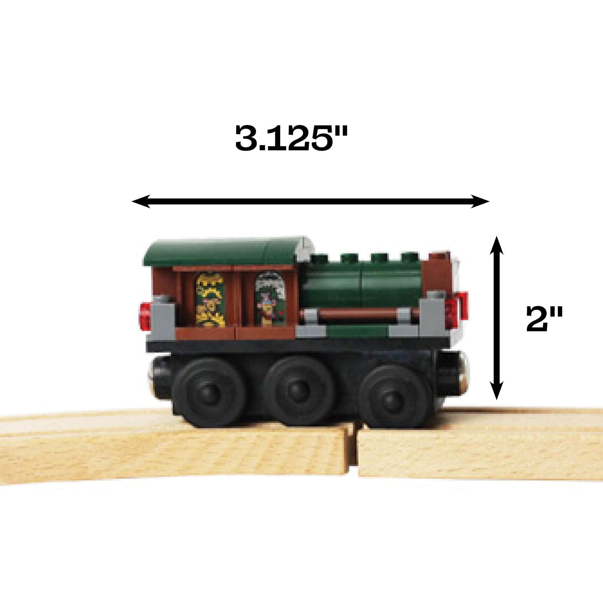 Zany Trains Wooden Train With Baseplate Brick Built Train Compatible ...