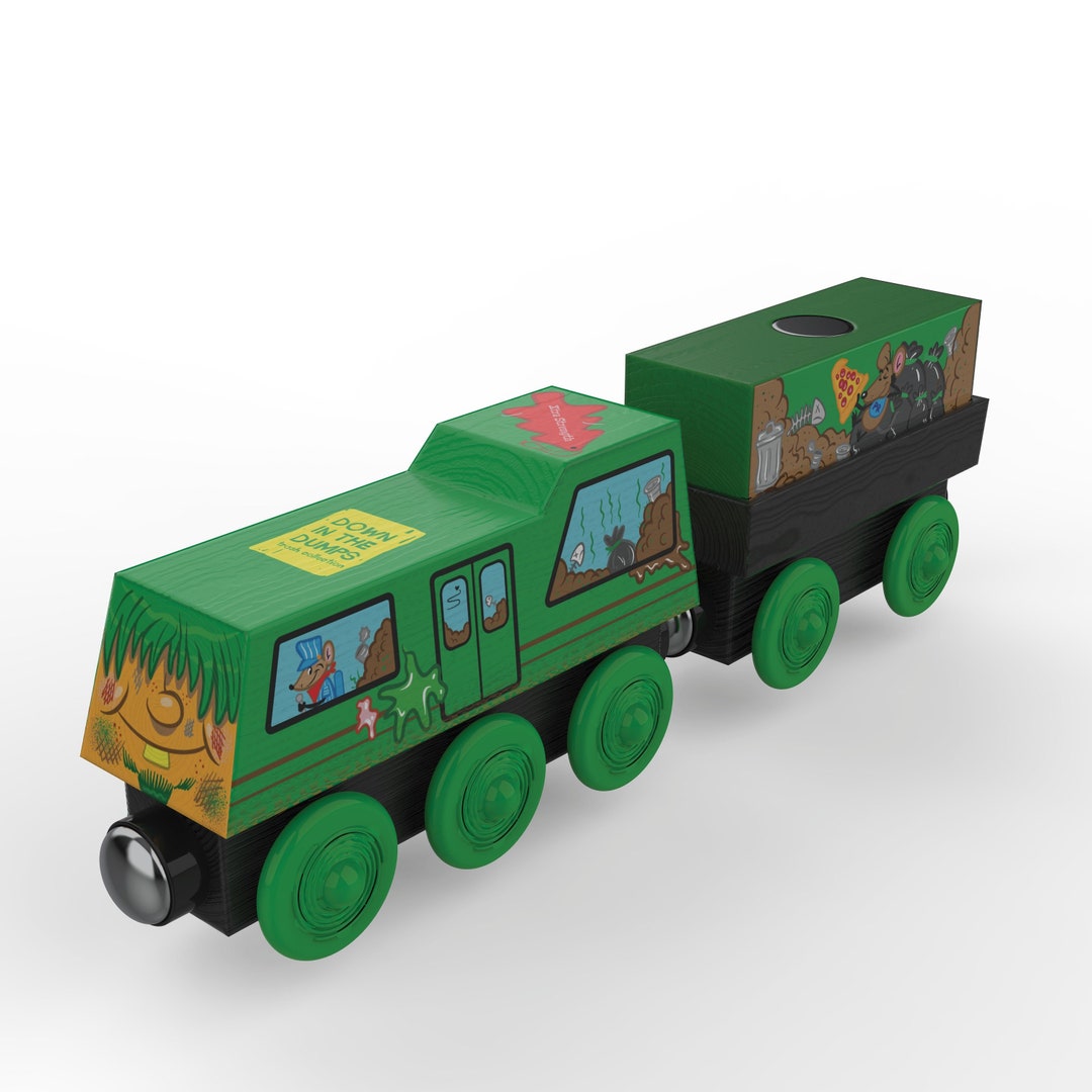 Zany Trains Trashy Terry Series 1 Wooden Train and Cargo Set Compatible ...