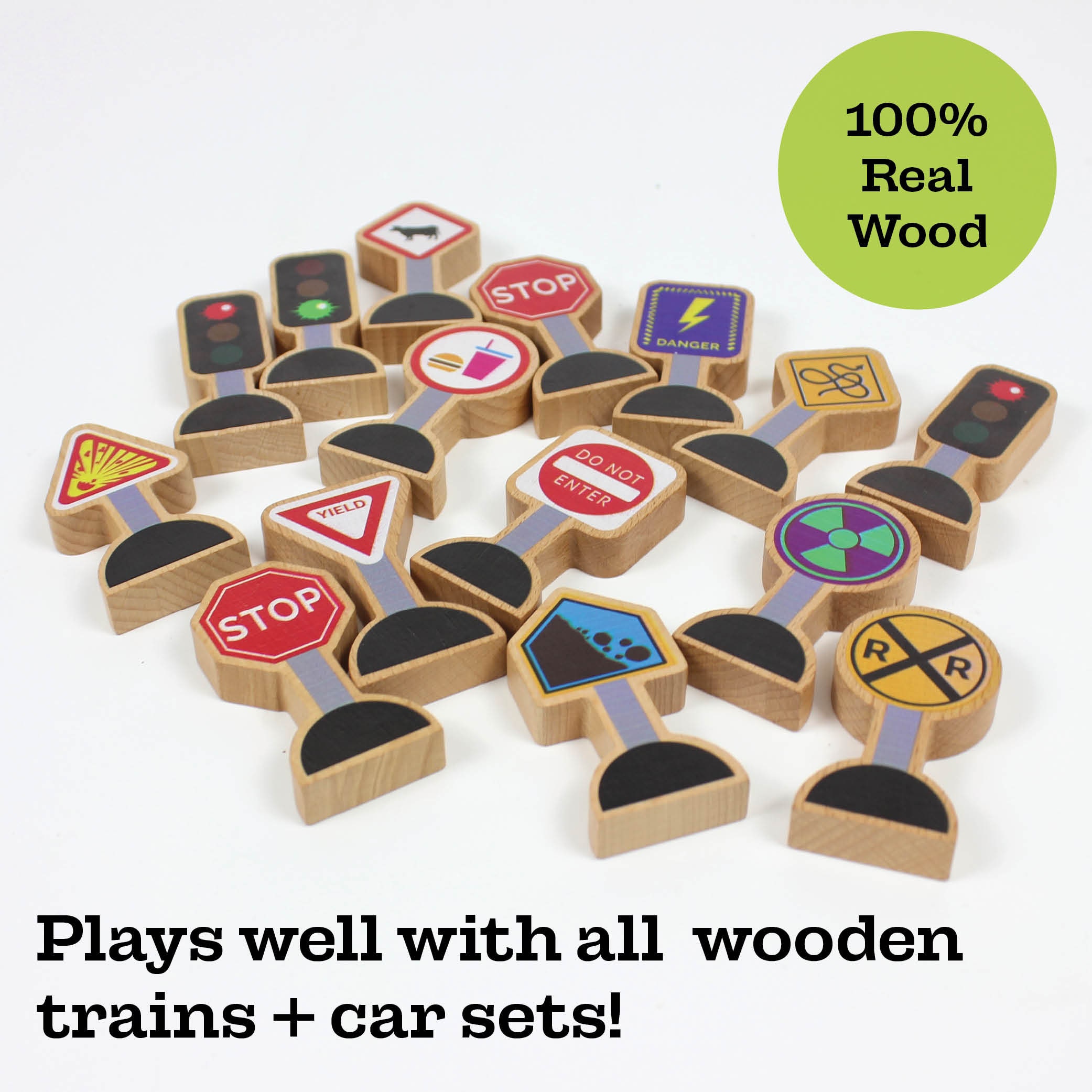 Zany Traffic Signs 15 Pieces Wooden Street Signs for Play - Etsy