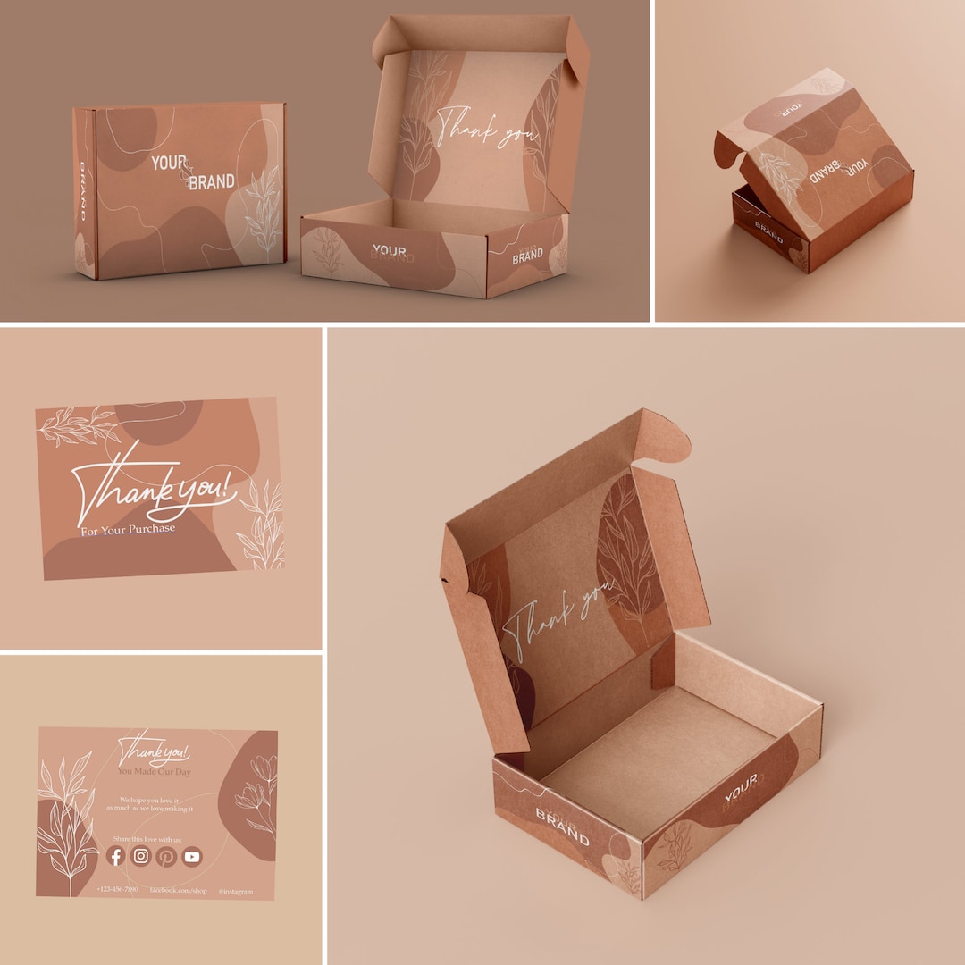 Neutral Abstract Flower Subscription Box Aesthetic Cardboard - Etsy Canada