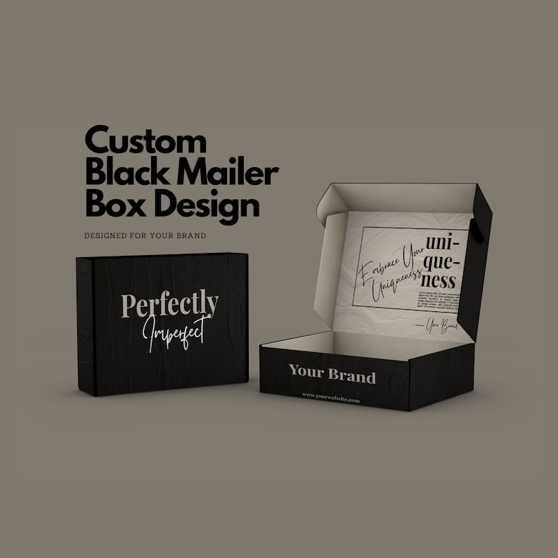 Custom Mailer Box Design Template: Printable DIY Packaging (digital ...